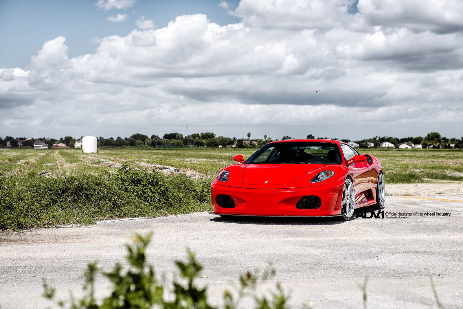 A Classy Looking Red Ferrari 430 On ADV.1 Wheels