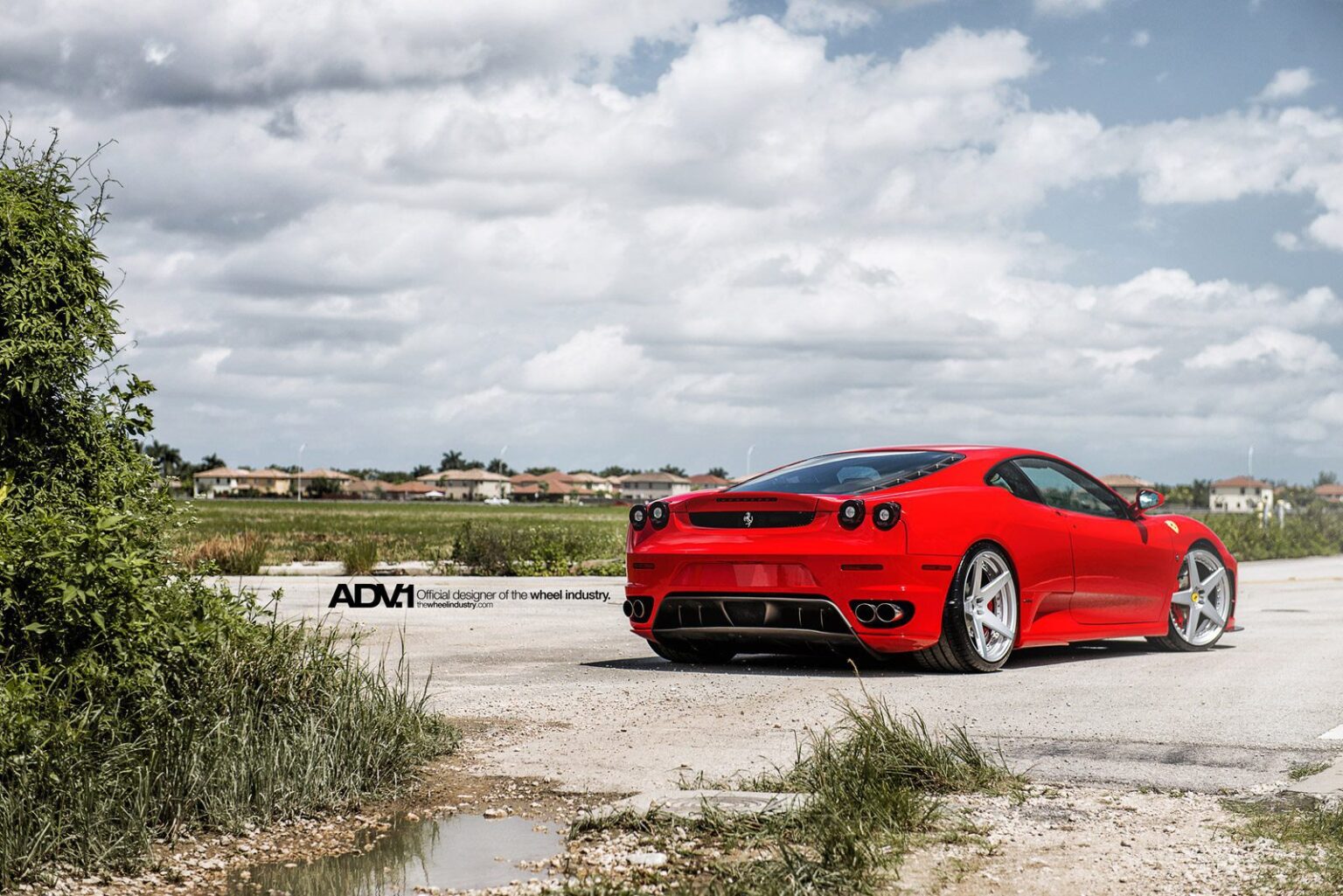 A Classy Looking Red Ferrari 430 On ADV.1 Wheels